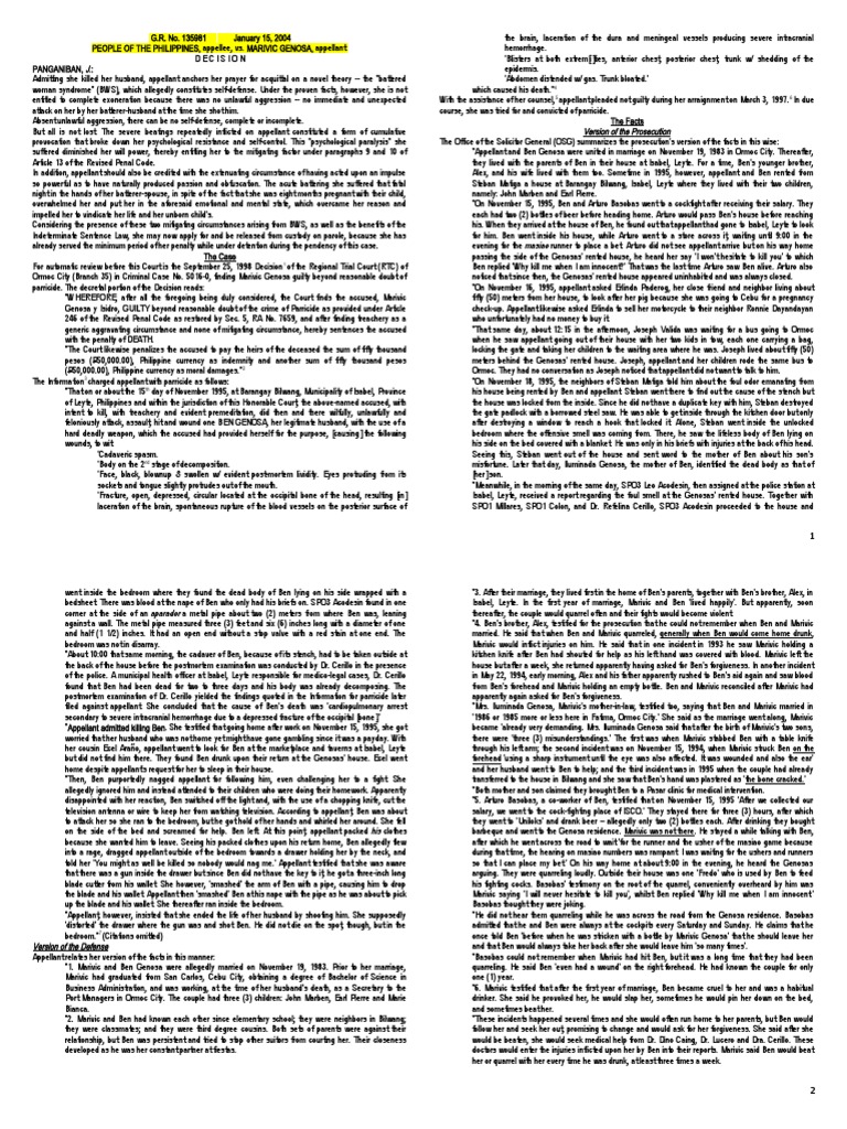 Criminal Case Set 1 Full | PDF | Domestic Violence | Mental Disorder