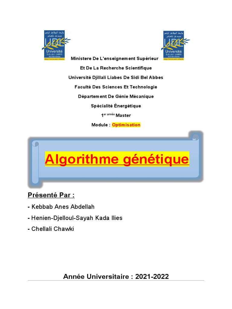 Algorithme Génétique | PDF | Algorithme génétique | Génétique