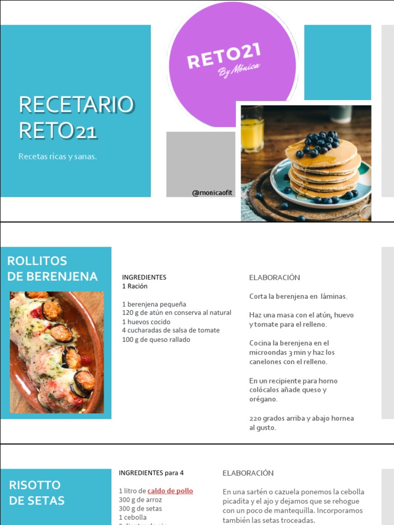 Recetario Reto en Forma | PDF | ensalada | Salsa de tomate