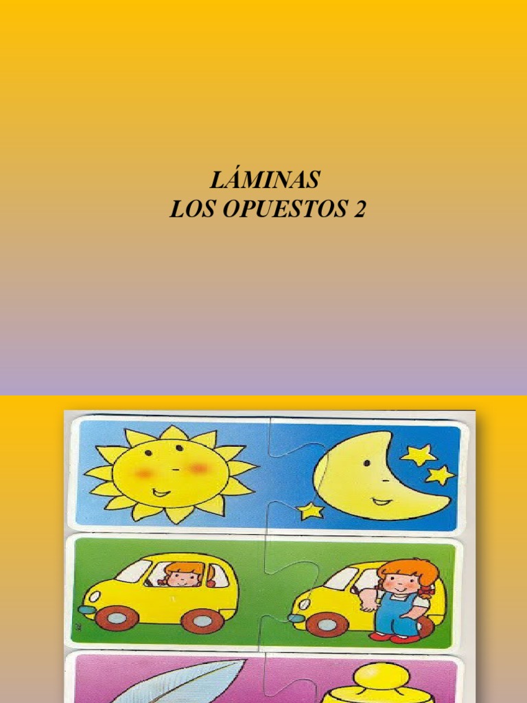 LÁMINAS LOS OPUESTOS 2 | PDF