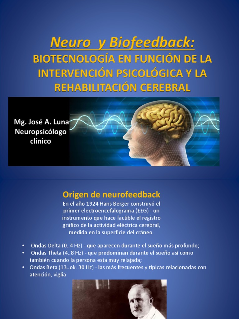 Neurofeedback y Biofeedback: Intervención y Rehabilitación Cerebral | PDF | Ansiedad | Cerebro
