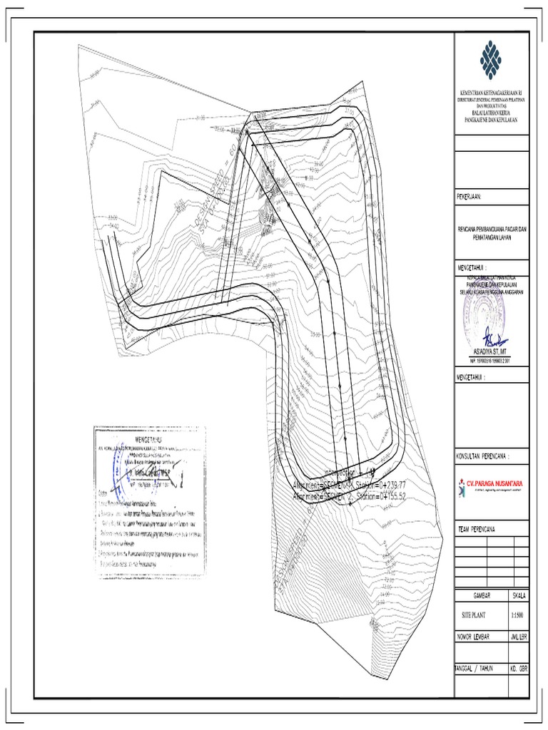Gambar Perenc. Pagar Keliling Dan Pematangan Lahan | PDF
