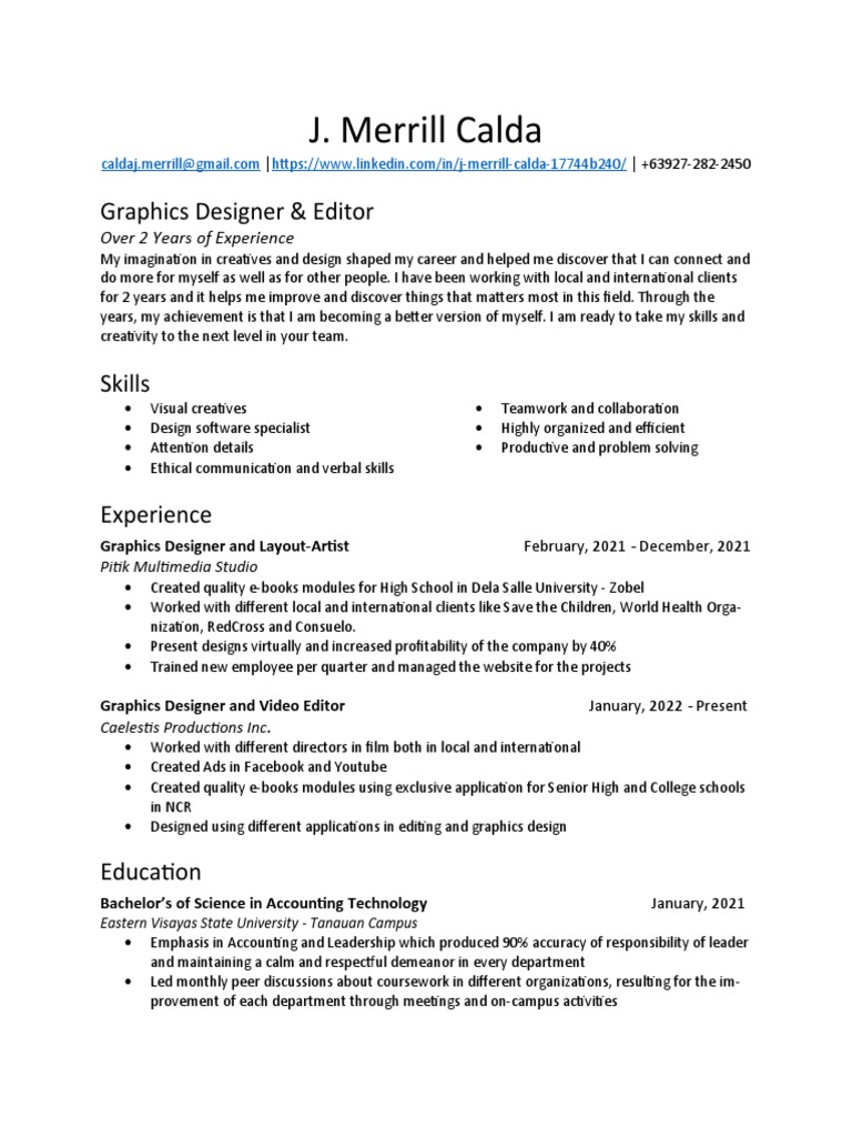 Calda, J. Merrill - RESUME (WEEK 3) | PDF | Cognitive Science | Cognition