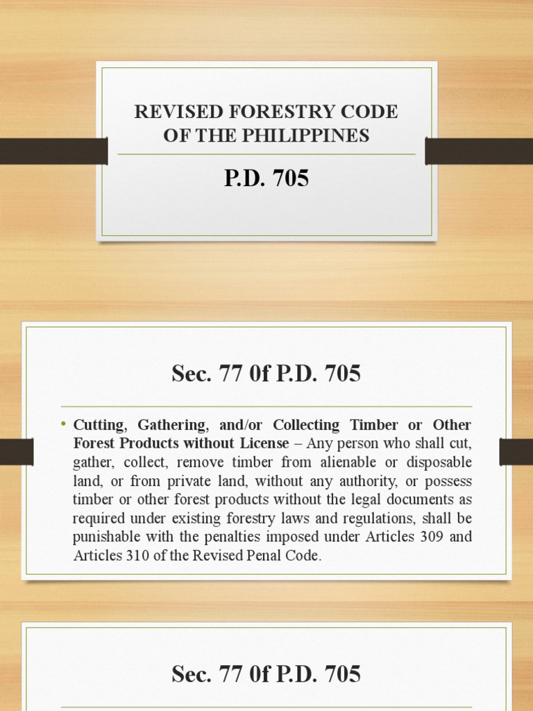 The Revised Forestry Code Power Point | PDF | Arrest | Search And Seizure