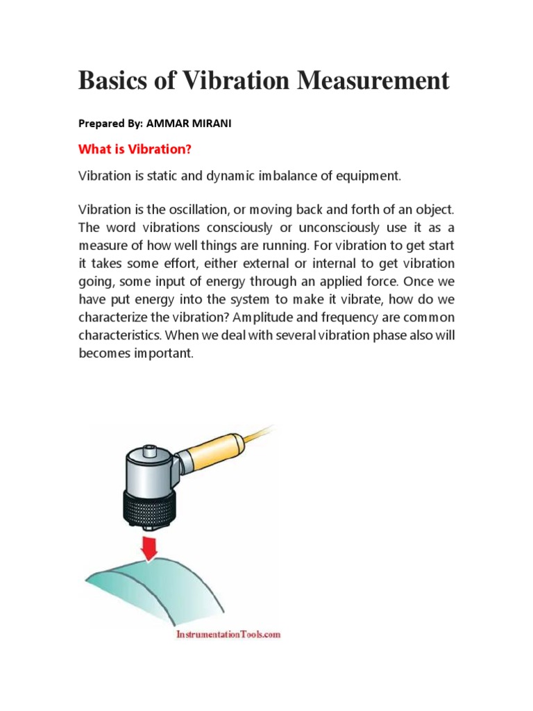 Basics of Vibration Measurement | PDF | Amplitude | Frequency