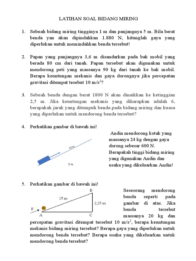 Contoh Soal Tegangan Tali Pada Bidang Miring Contoh Soal Ter Contoh Soal Tegangan Tali Pada Bidang Miring Contoh Soal Ter