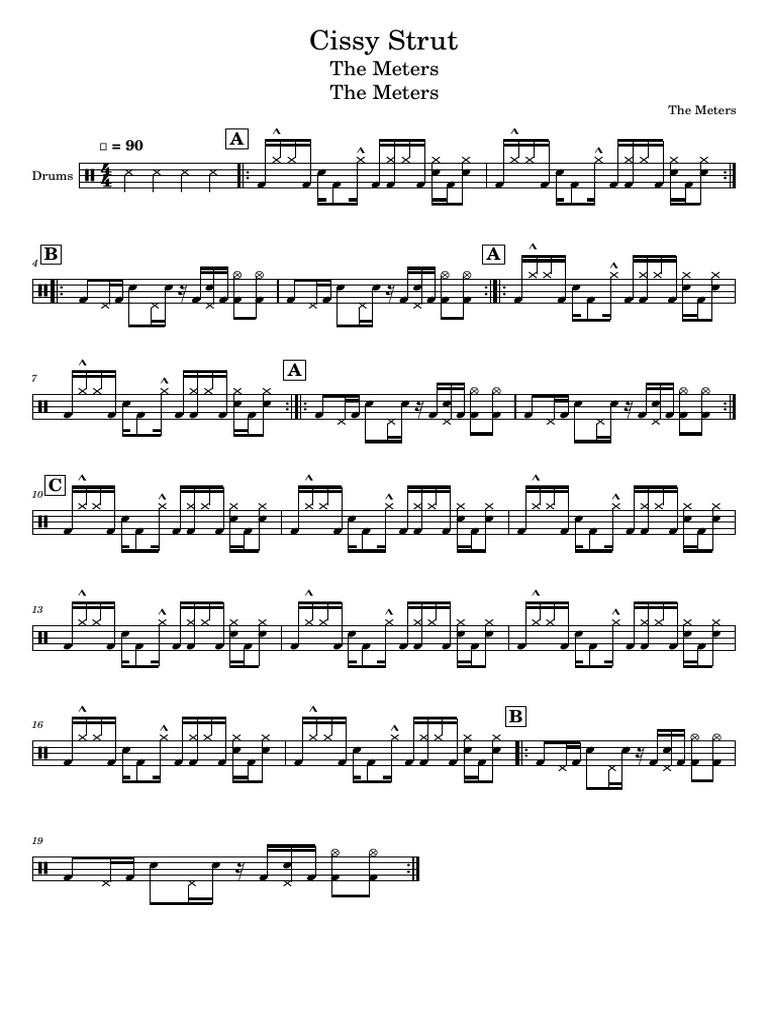 Cissy - Strut Drums | PDF