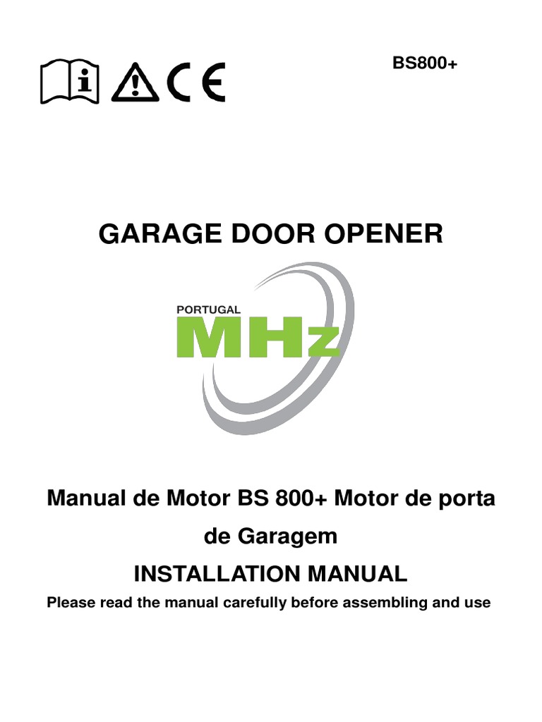 Manual de Motor BS 800 Motor de Porta de Garagem | PDF