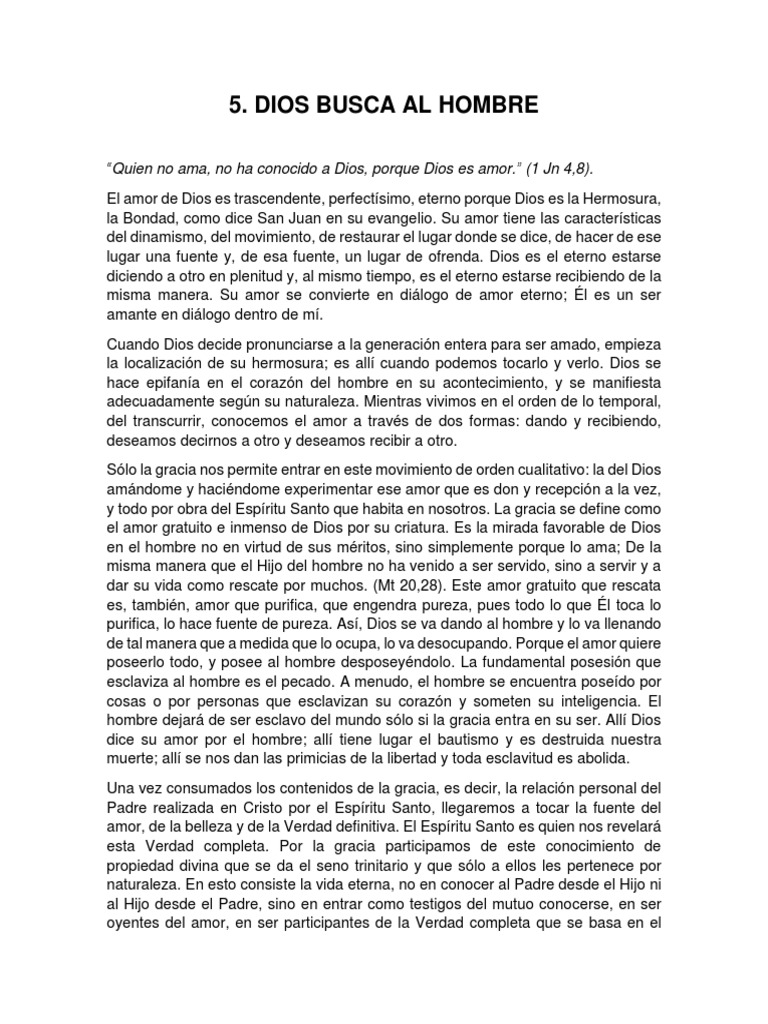 Dios Busca Al Hombre | PDF | María, madre de Jesús | eucaristía