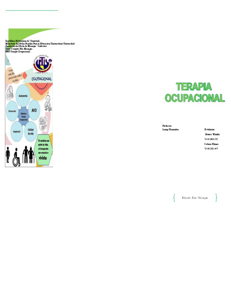 Triptico T.O-1 | PDF | Terapia ocupacional | Ciencias de la Salud