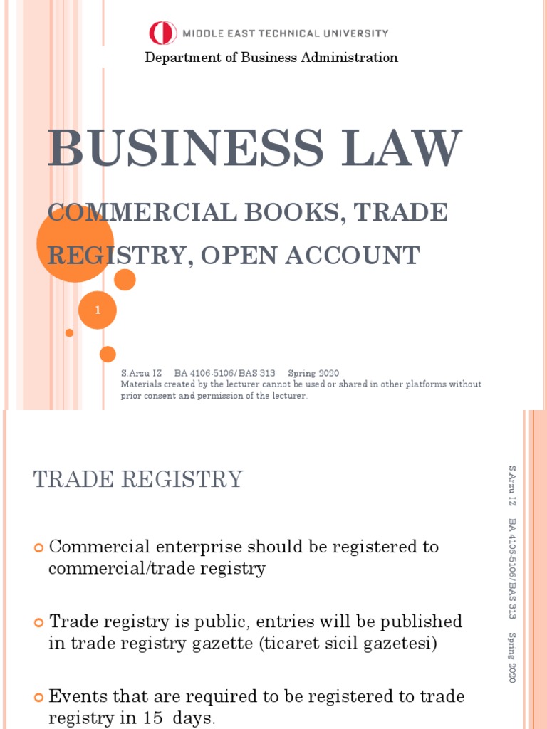 4 Trade Registry Commercial Books 2020 | PDF | Bookkeeping | Business