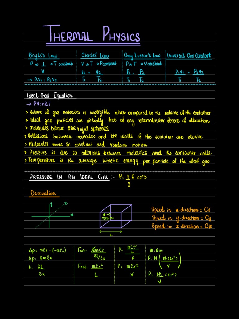 Thermal Physics | PDF | Gases | Temperature