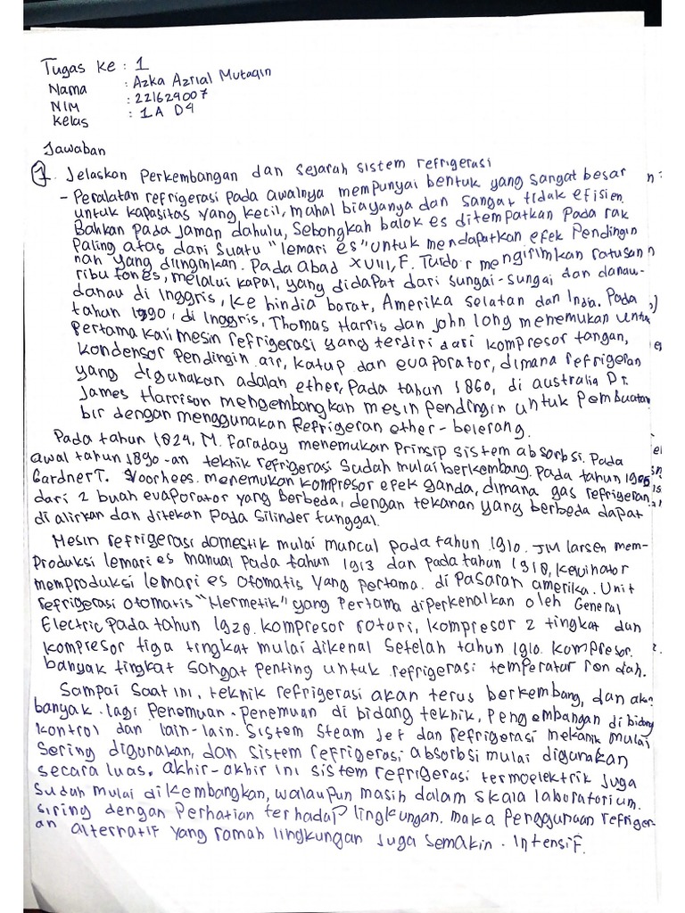 Dasref Teori Tugas 1 - Azka Azrial M - 1AD4 | PDF
