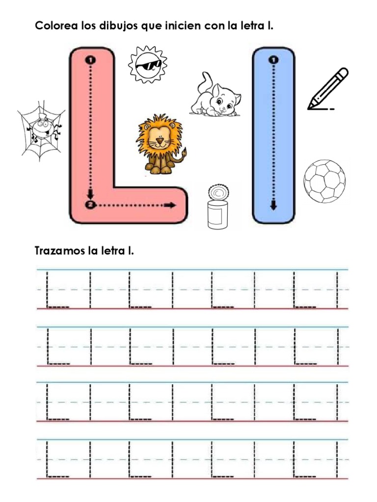 Actividades Letra L | PDF