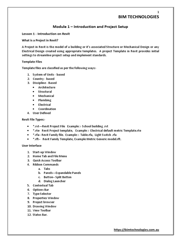 Module 01 | PDF | Autodesk Revit | Software Engineering