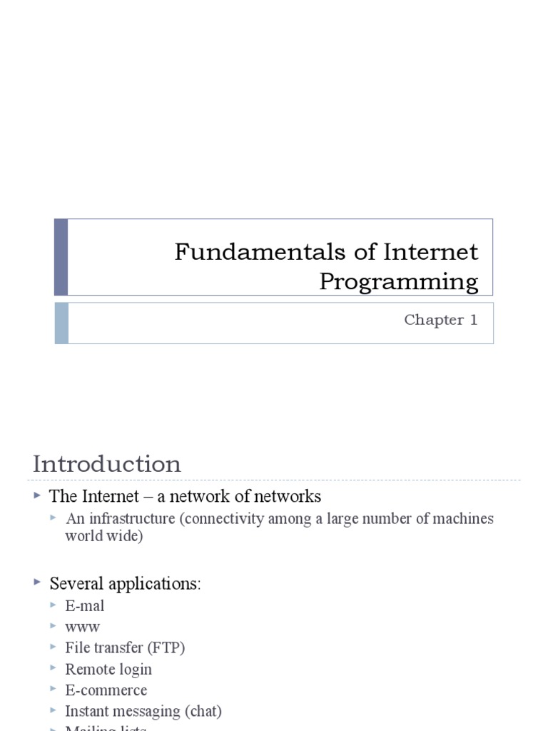Chapter 1 | PDF | Hypertext Transfer Protocol | World Wide Web