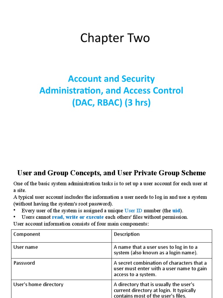 Network and System Admin Chapter 2 | Download Free PDF | Computer File | Access Control