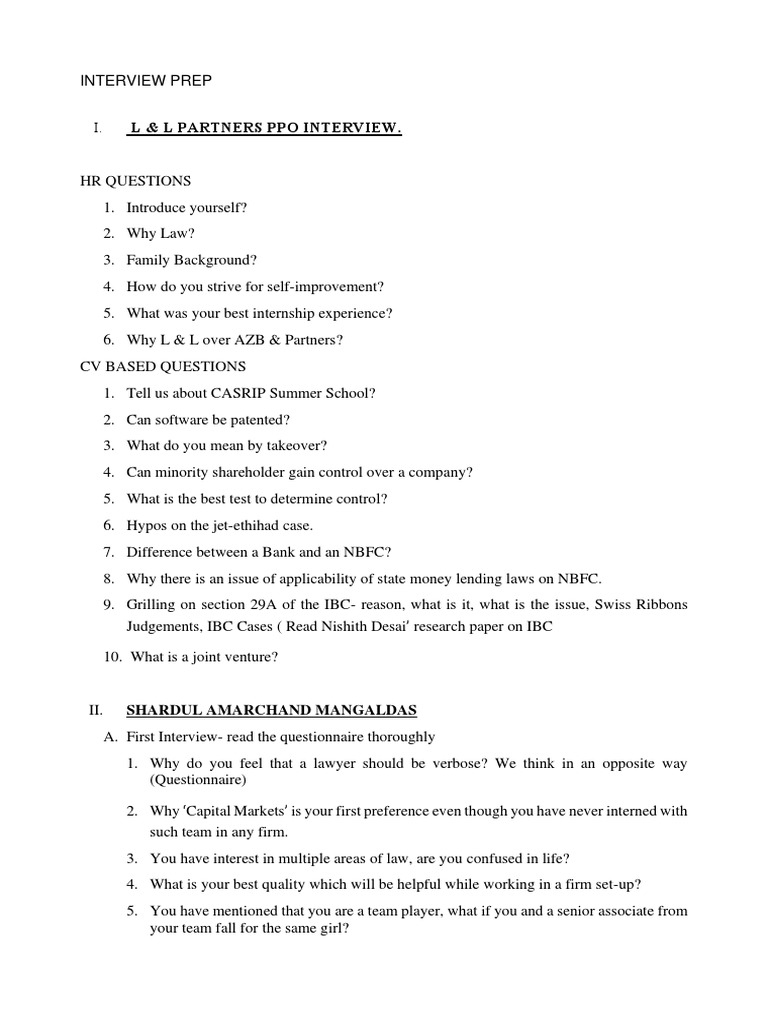 Interview Prep | PDF