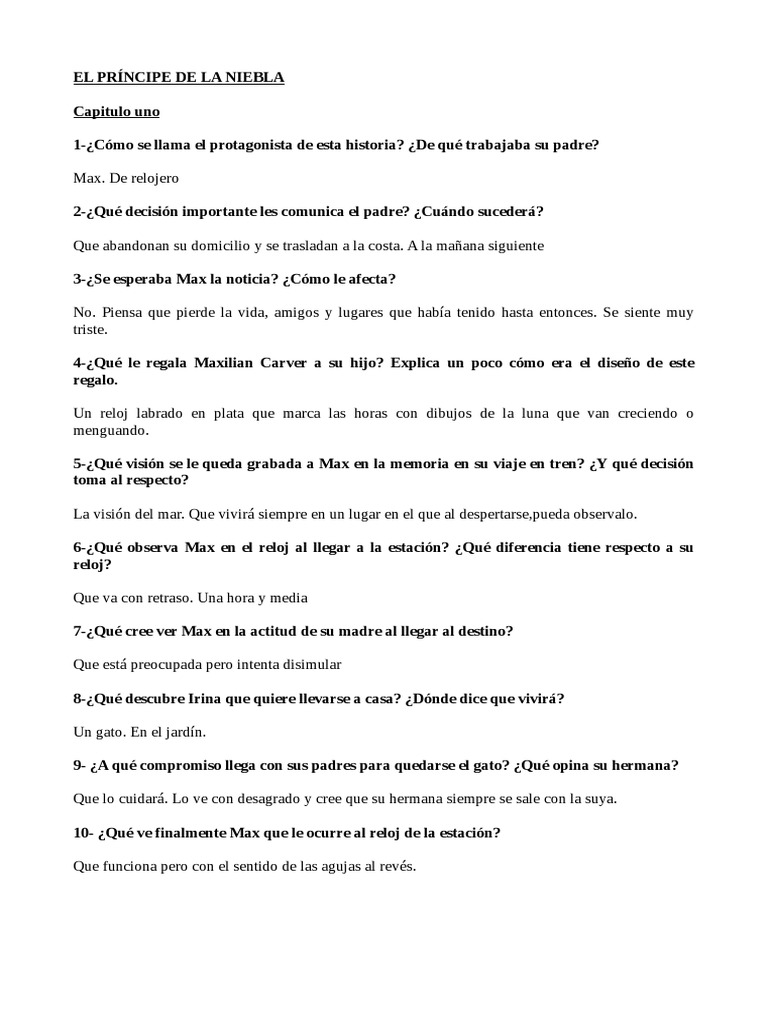 El Príncipe de La Niebla | PDF | Reloj