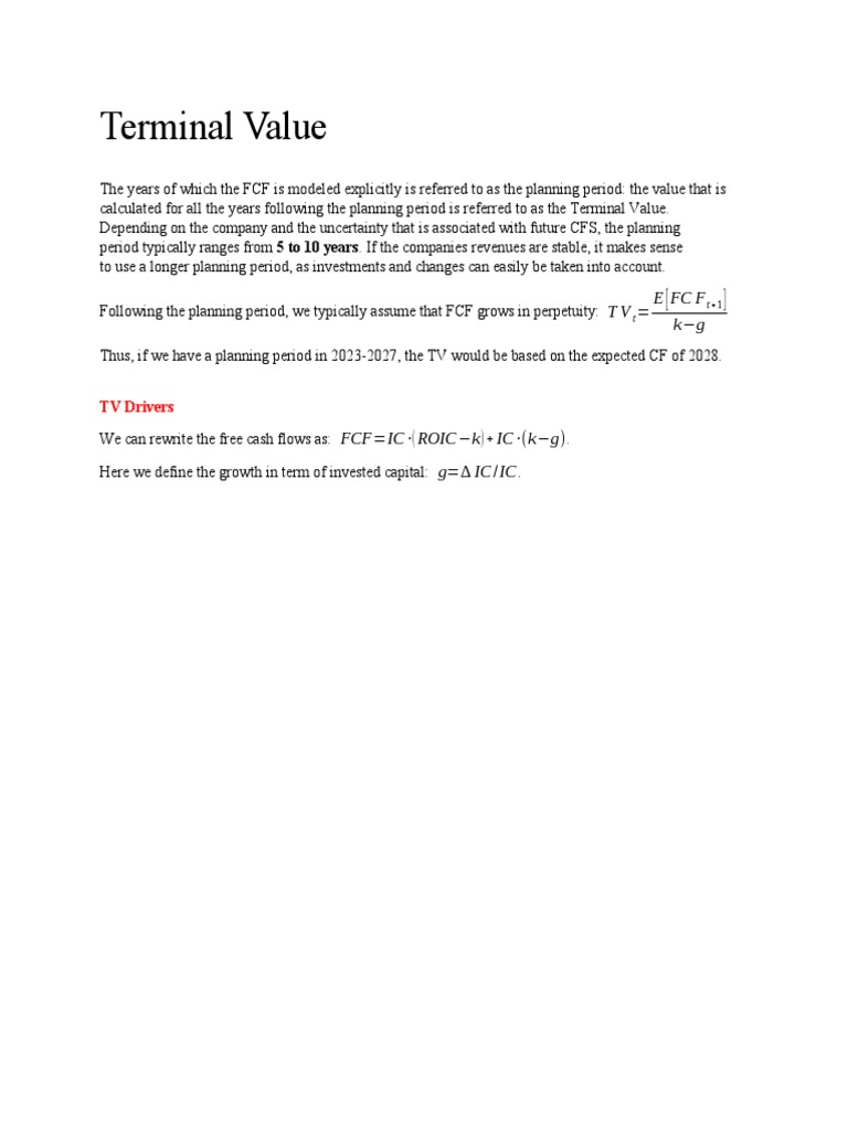 3 - Terminal Value | PDF