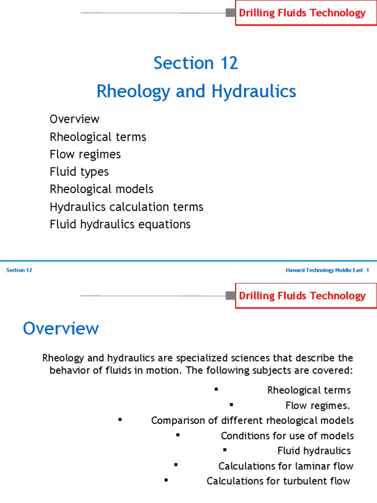Drilling Fluids Rheology & Hydraulics Guide | PDF | Rheology | Fluid ...