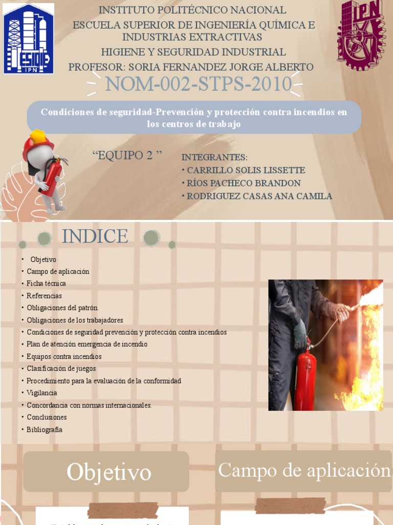 Nom 002 STPS 2010 | PDF | Protección contra incendios