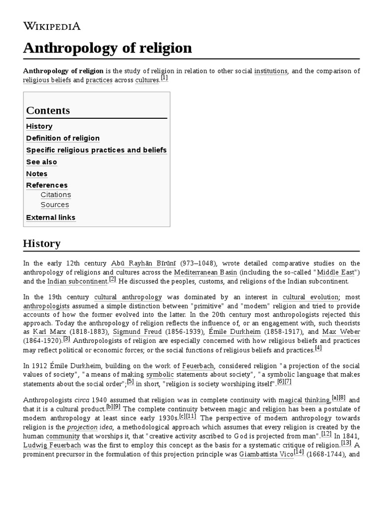 Anthropology of Religion | PDF | Anthropology Of Religion | Supernatural