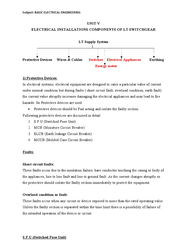 Protective Devices | PDF | Fuse (Electrical) | Building Engineering