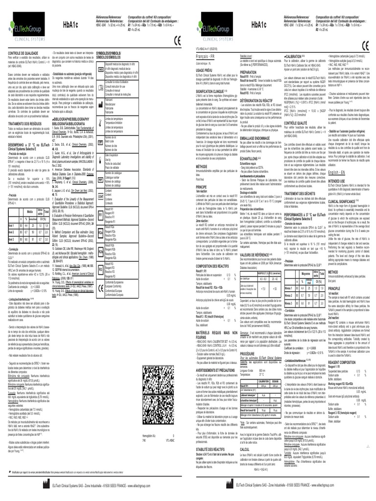 Hba1C Hba1C: Symboles/Symbols | PDF | Hémoglobine glyquée | Médecine
