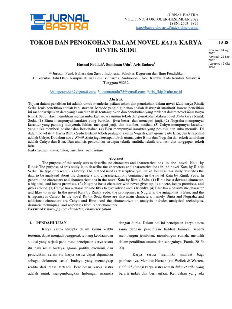 Novel Rintik Sedu | PDF