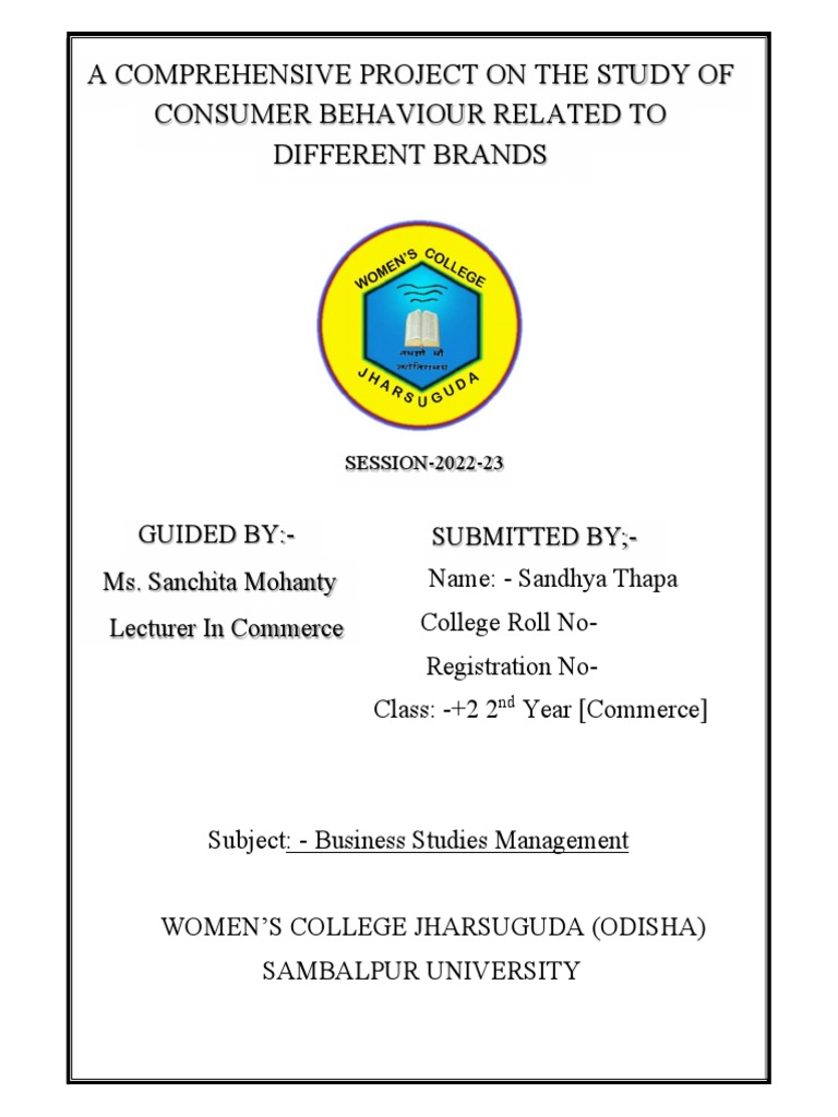 Bsm Project Pdf Consumer Behaviour Behavior