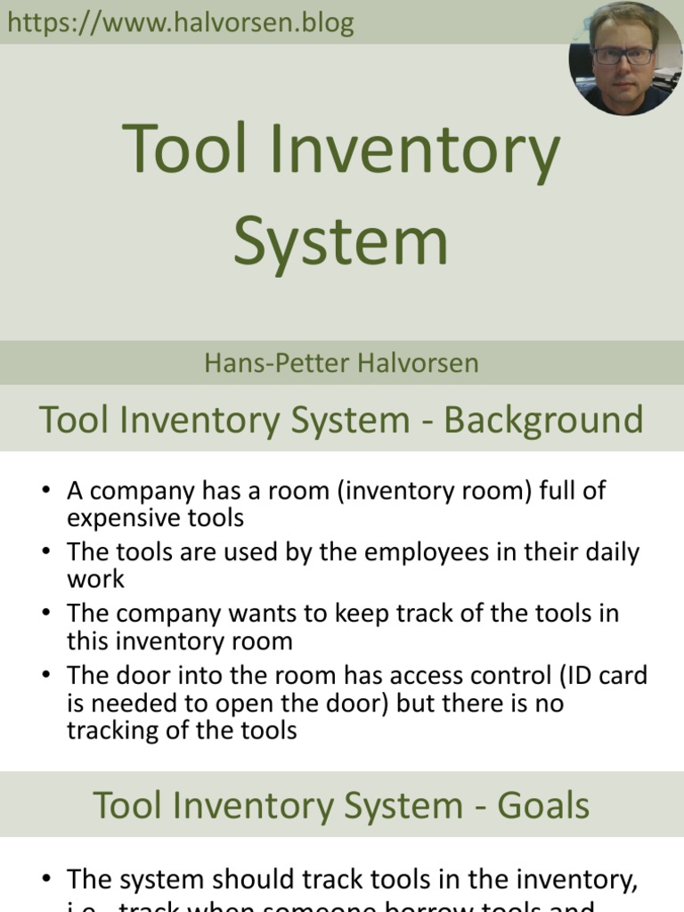 Tool Inventory System | PDF | Radio Frequency Identification | Web ...