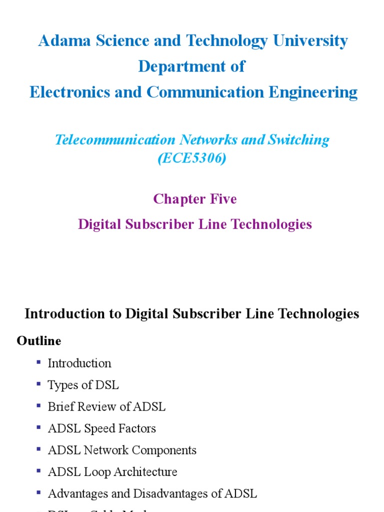DSL Technologies (Autosaved) | PDF | Digital Subscriber Line | Modem