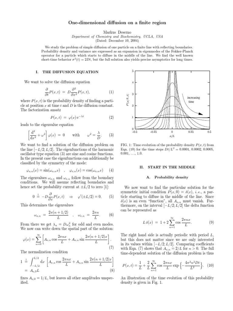 Diffusion | PDF | Mathematics | Mathematical Objects