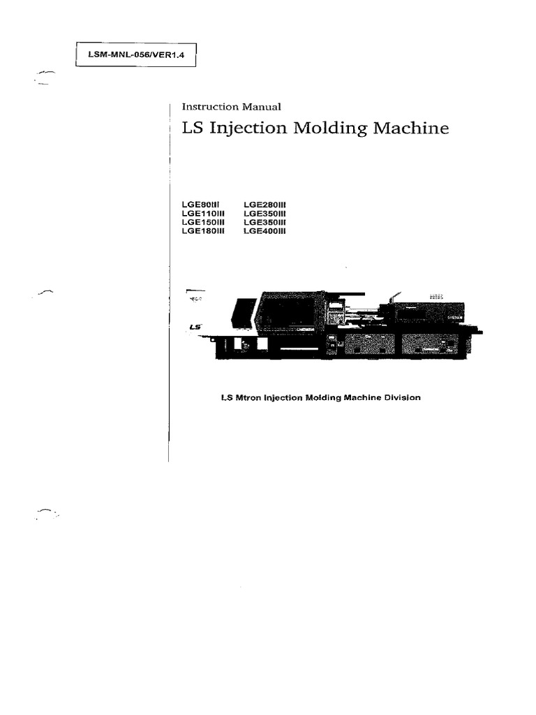 Manual para Maquina de Inyeccion Mls | PDF