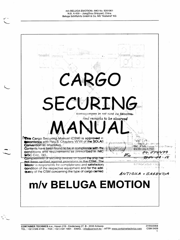 Cargo Securing Manual | Download Free PDF | Service Industries | Water ...