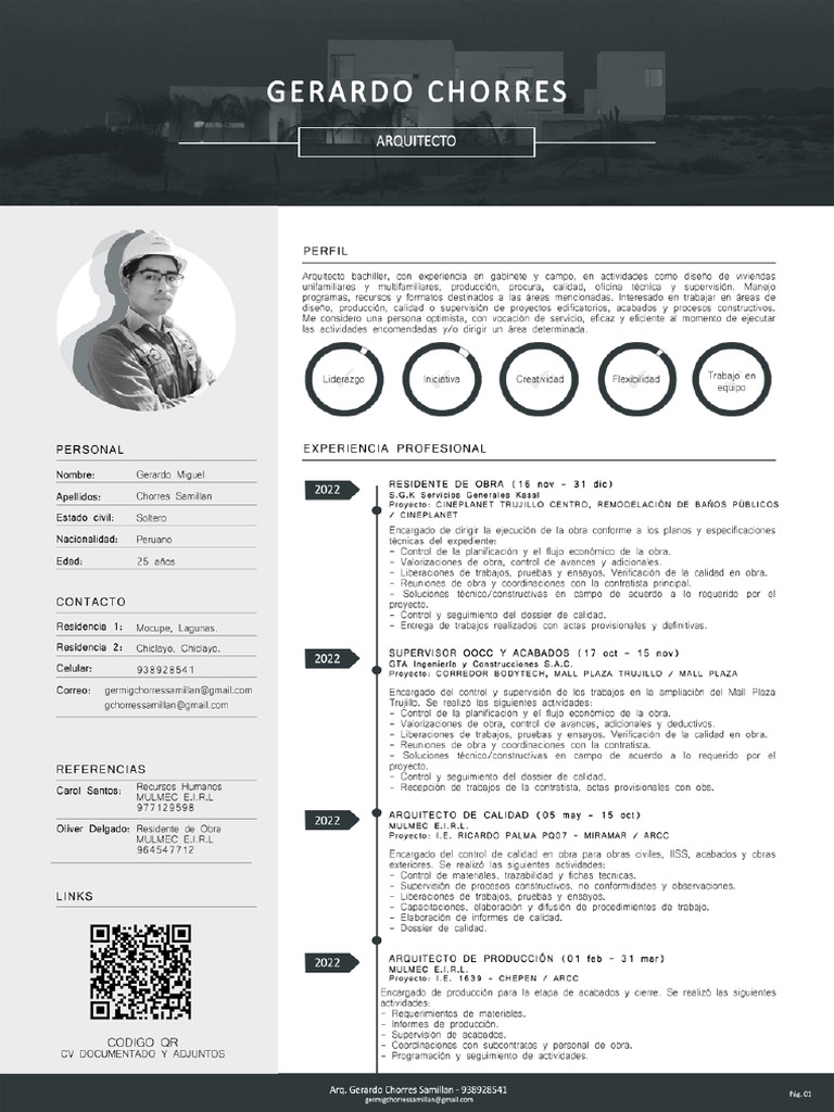 CV Documentado Gerardo Chorres Samillan | PDF | Lima | Universidad