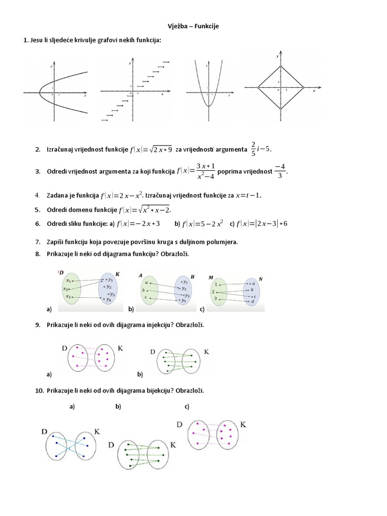 Vježba - Funkcije | PDF