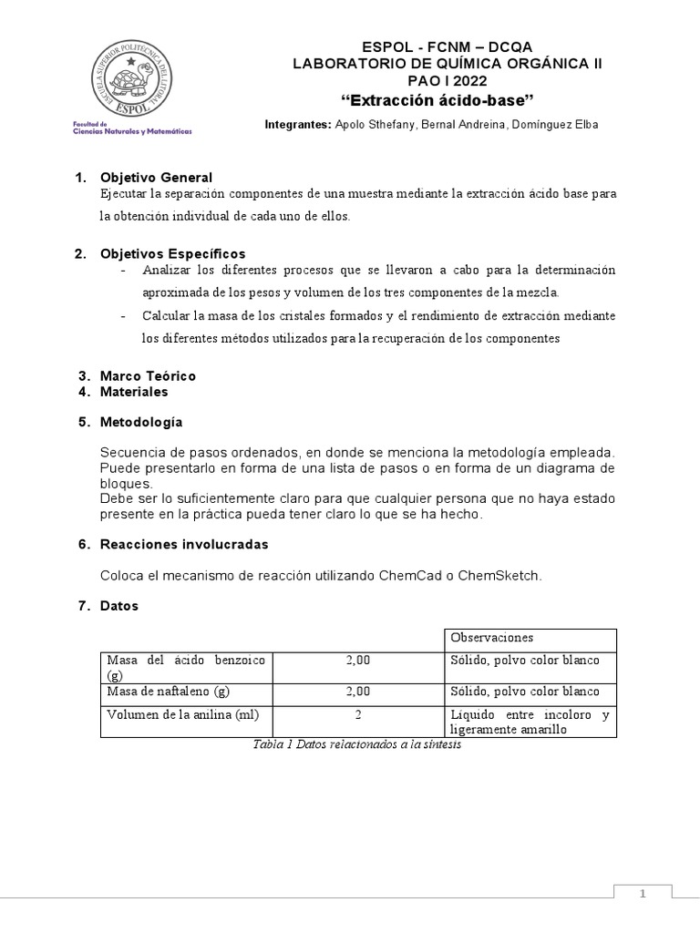 QOII Formato de Informe-1 | PDF | Filtración | Papel