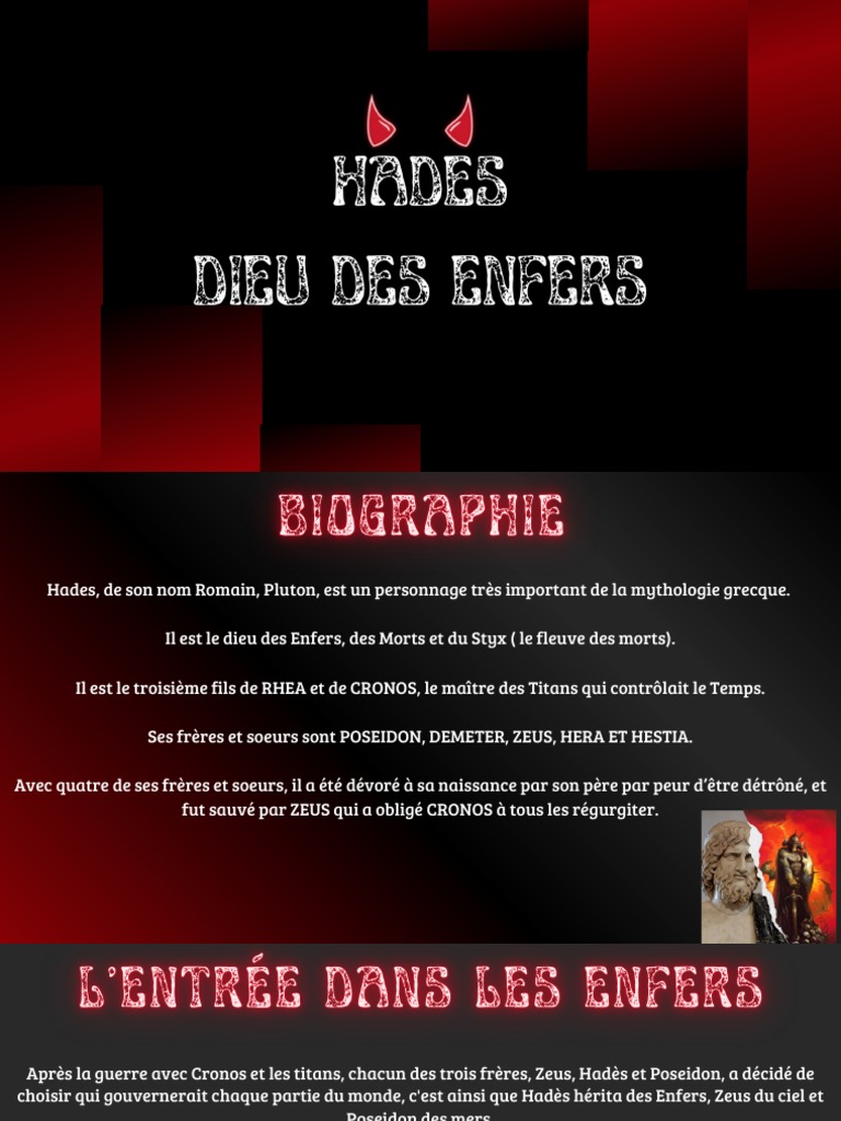 Hadès : Dieu des Enfers et Mythologie | PDF | Hadès | Enfers grecs