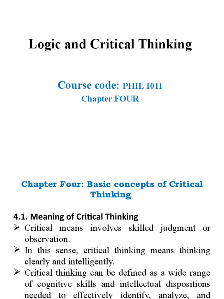 Understanding Critical Thinking Concepts | PDF | Critical Thinking ...