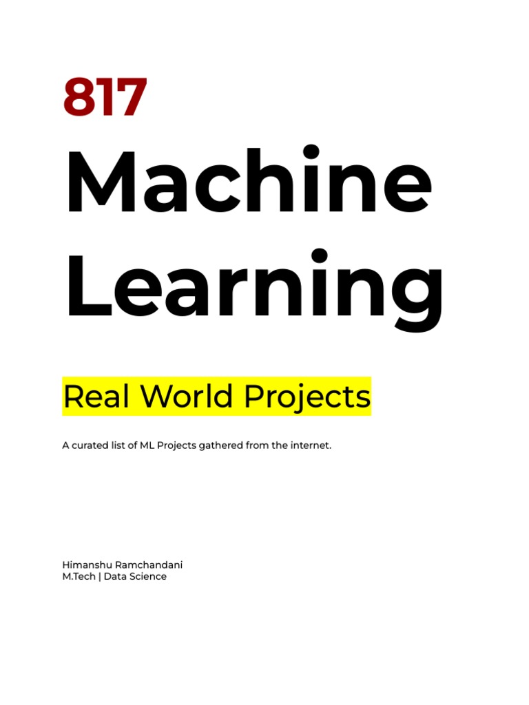 Machine Learning: Real World Projects | PDF | Machine Learning | Time Series