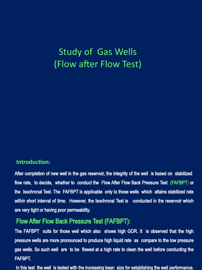 Flow After Flow Test for Gas Wells | PDF | Gases | Petroleum Reservoir
