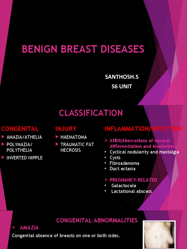 Benign Breast Conditions Guide | PDF | Breast Cancer | Health Sciences