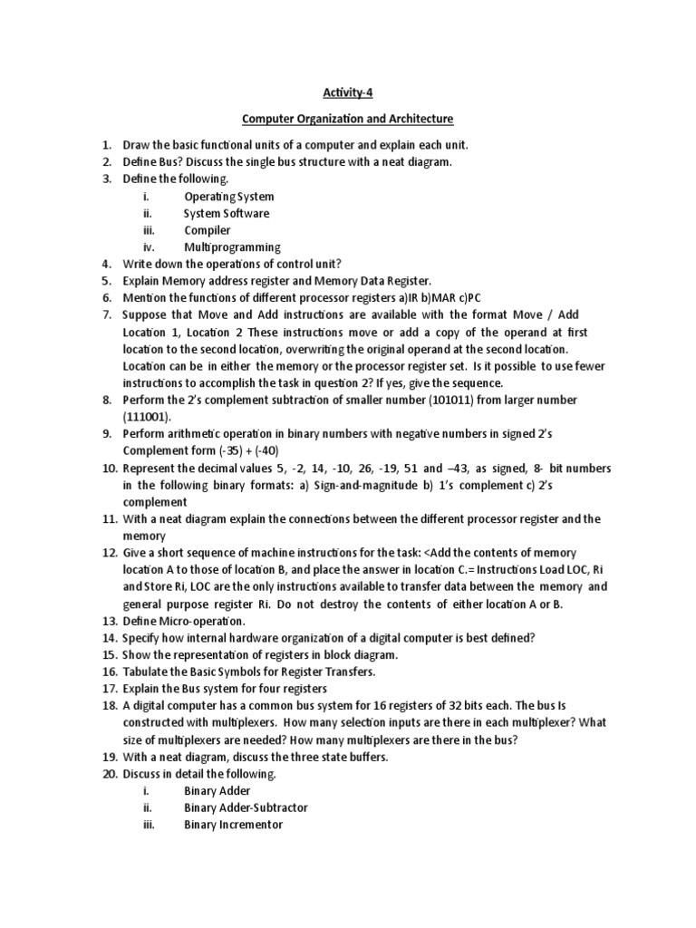 Computer Organisation and Architecture | PDF | Central Processing Unit ...