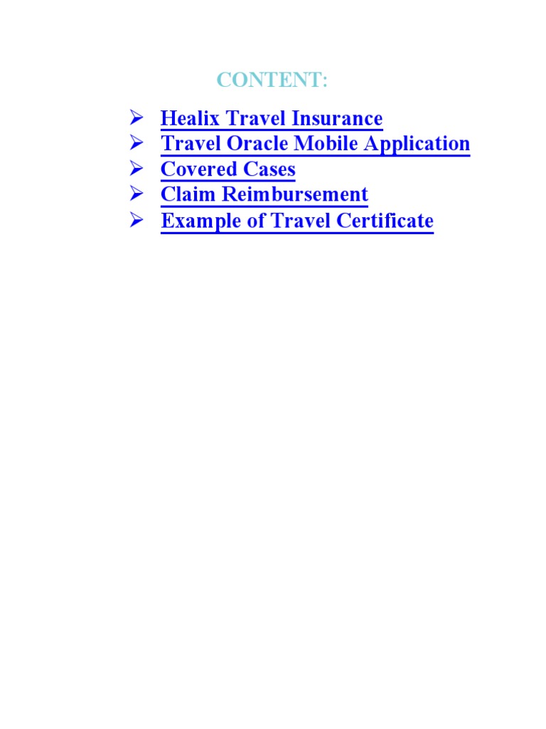 Healix Travel Insurance | PDF | Insurance | Deductible