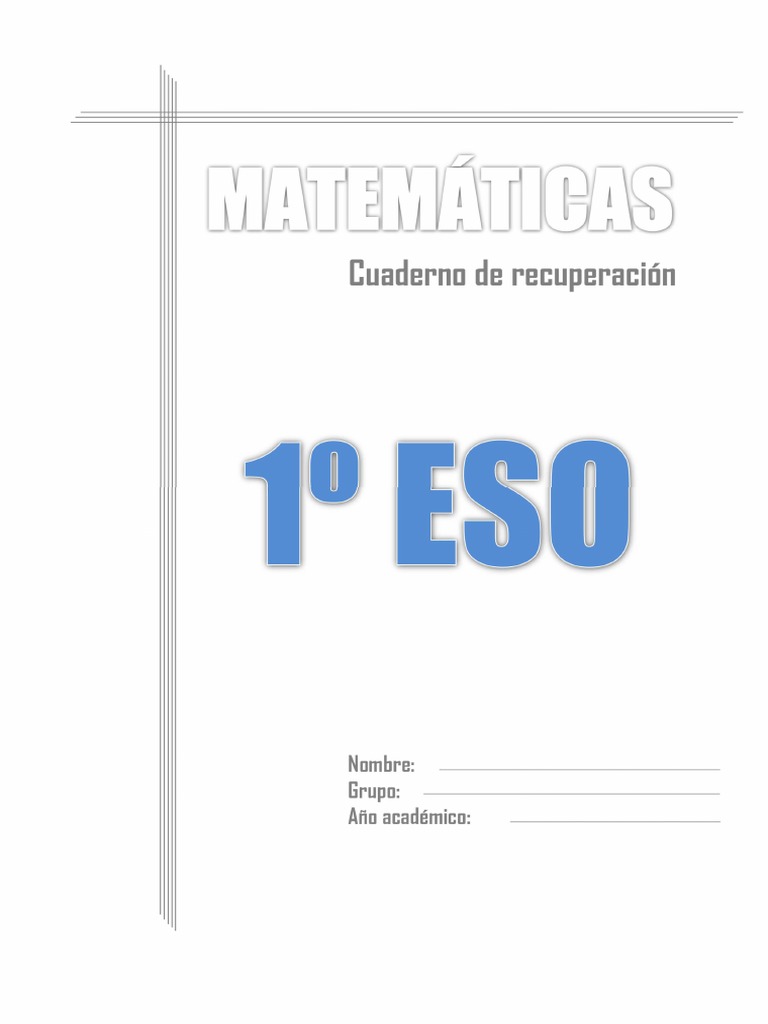 Cuad Recuperacion 1eso | PDF