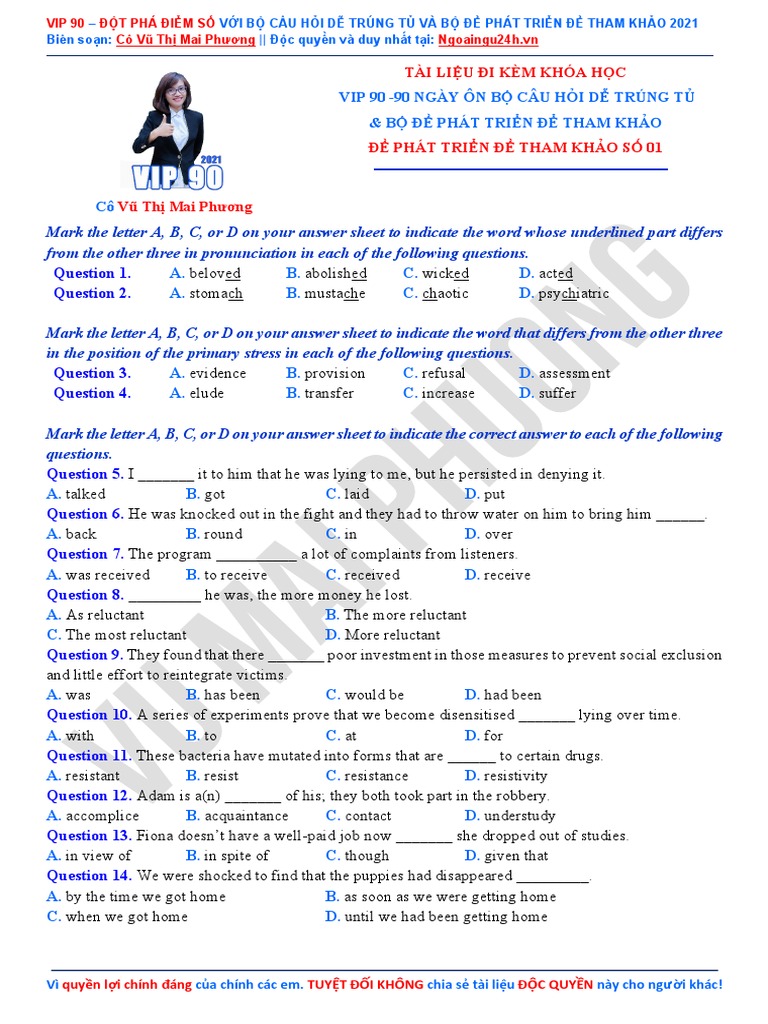 Exam Prep for Vietnamese Students | PDF | Train | High Speed Rail