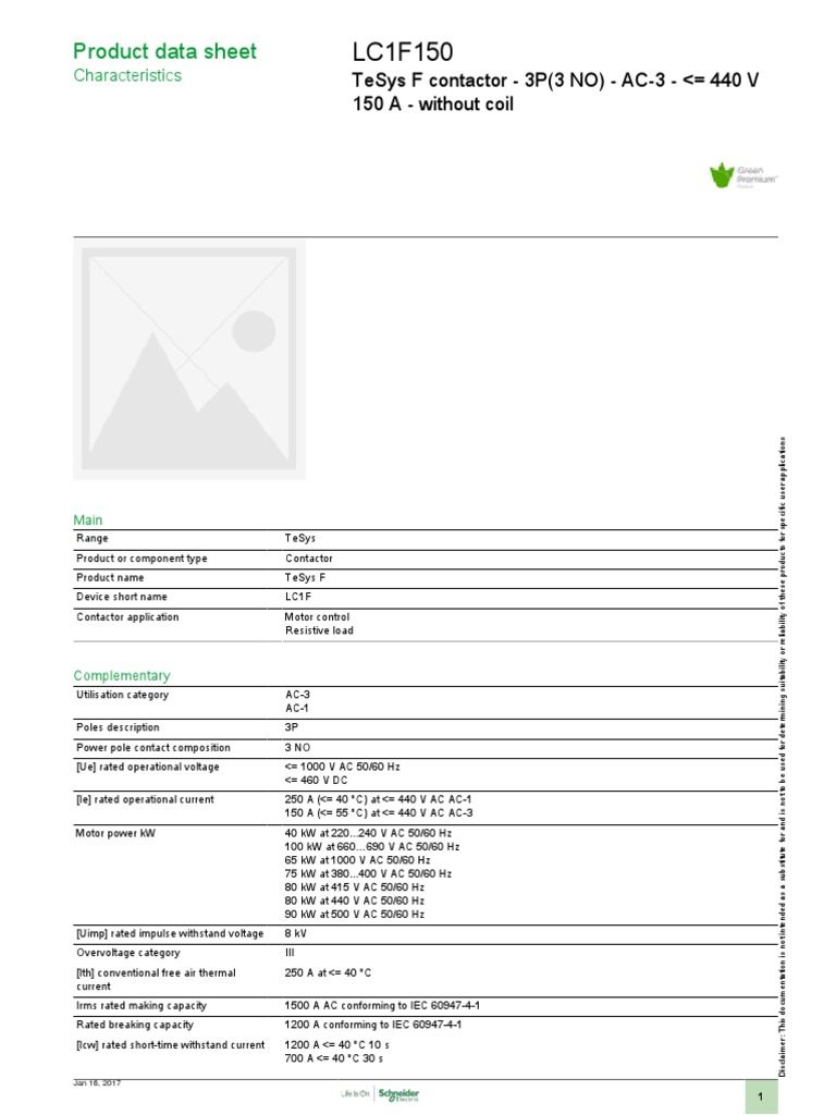 LC1F150 | PDF | Alternating Current | Electronics