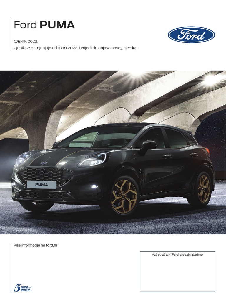 Ford Puma Gold Edition Cjenik | PDF